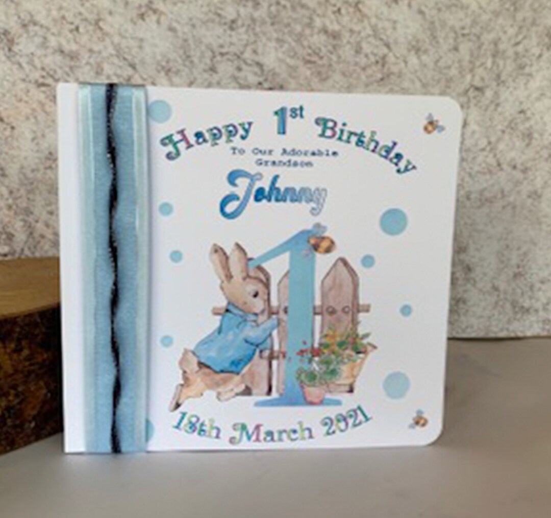 Personalised Peter Rabbit Birthday Card, Age, Name, Relation, Son ...