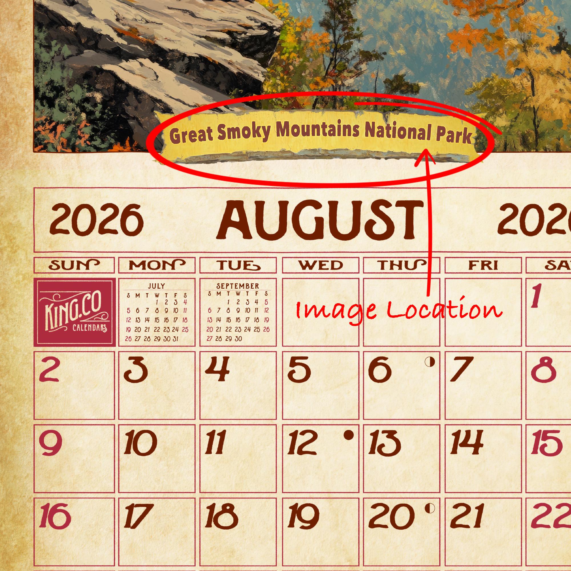 2026 Vintage National Parks Wall Calendar 16-month X-large Size 14x22 ...