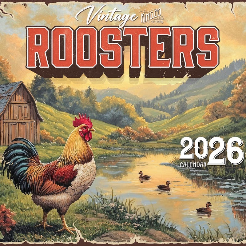 Funny Rooster Calendars - Etsy