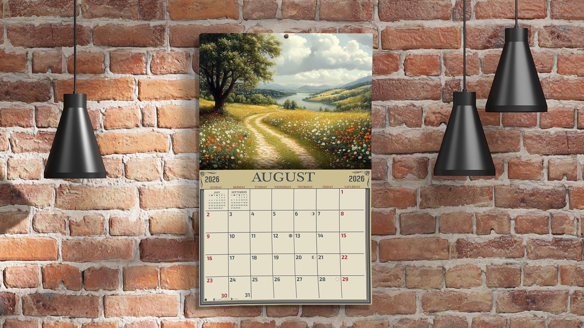 2026 Old English Countryside Wall Calendar 16-month X-large Size 14x22 ...