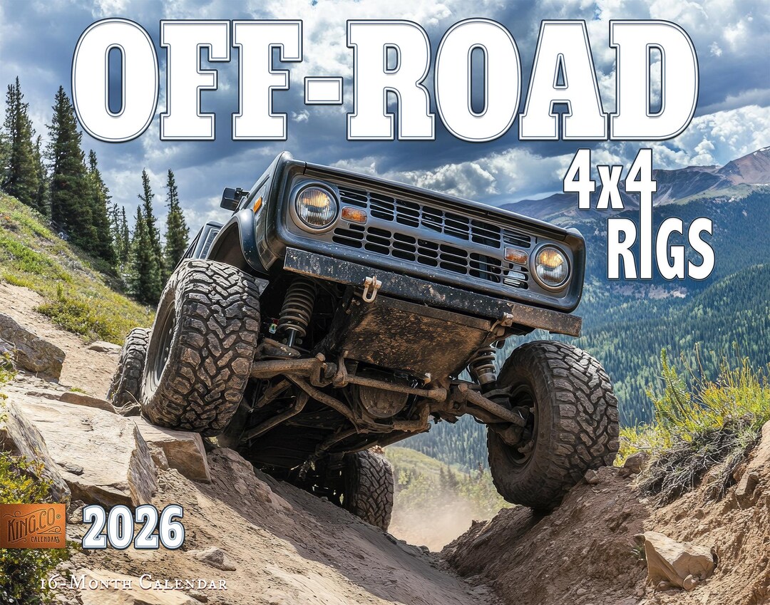 2026 Off-road 4x4 Wall Calendar 16-month X-large Size 14x22, Truck ...