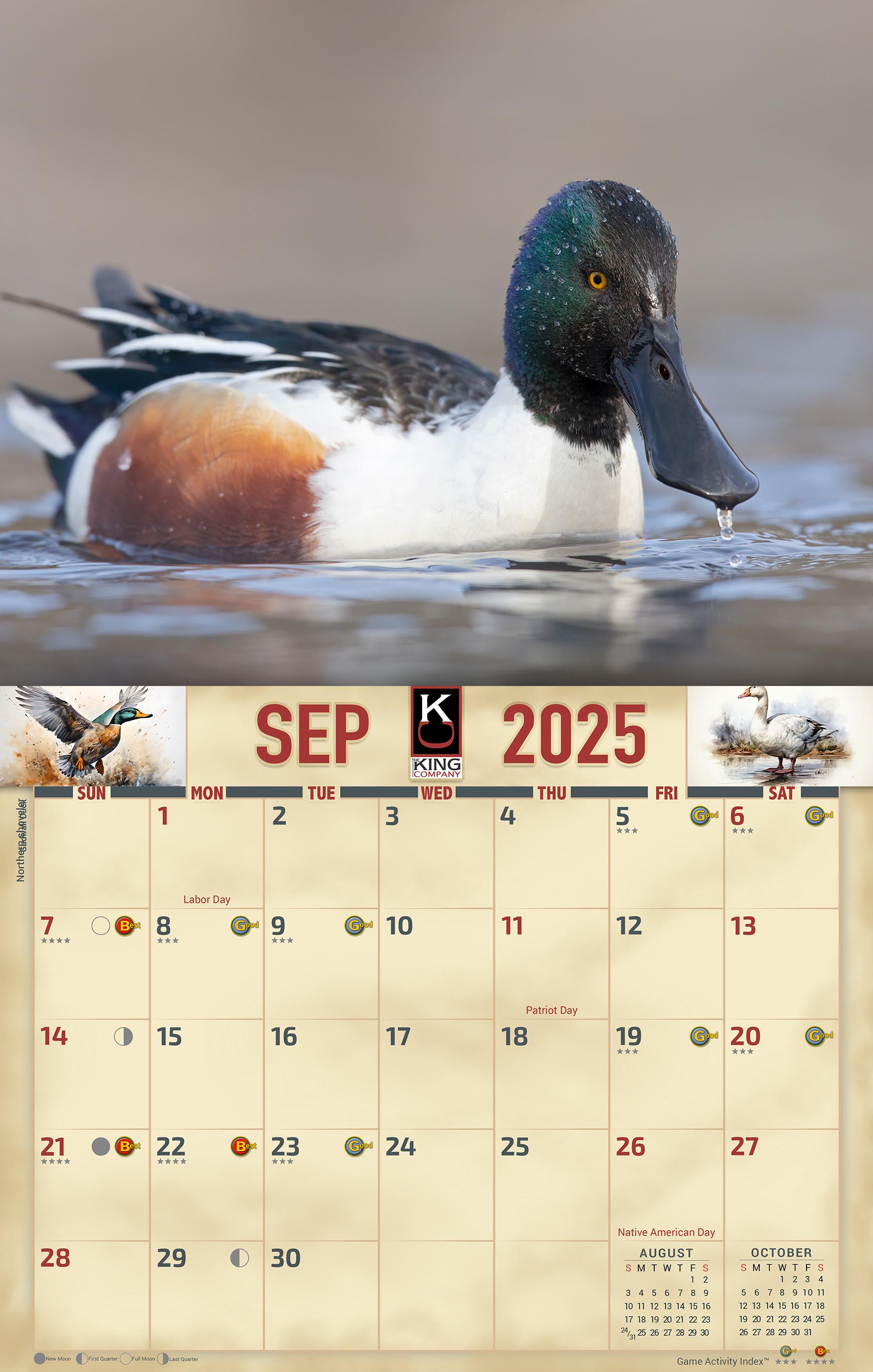 2025 Waterfowl Wall Calendar 16-month X-large Size 14x22, Duck Geese ...