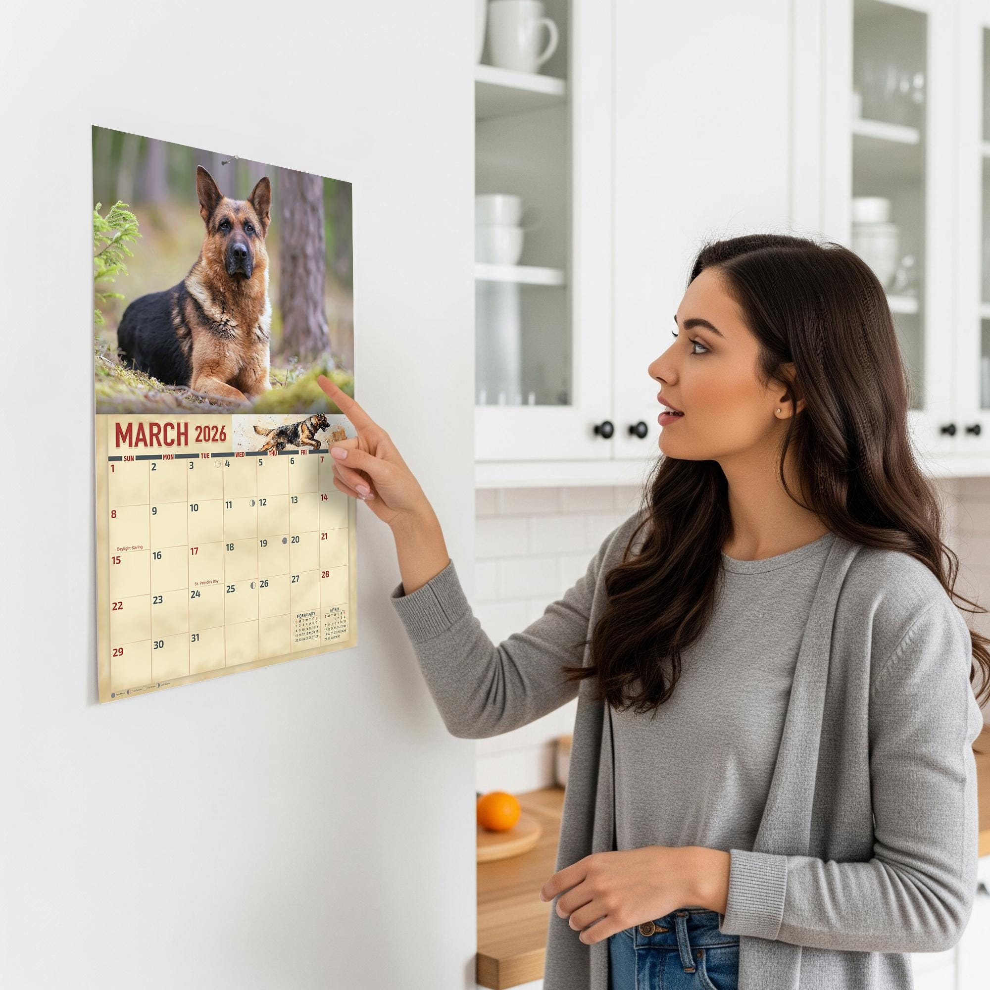 2026 German Shepherds Wall Calendar 16-month X-large Size 14x22, Dog ...