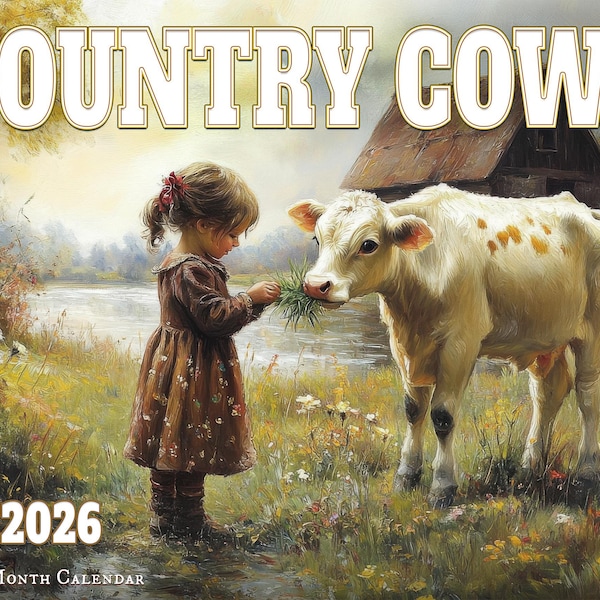 Cow Calendar - Etsy