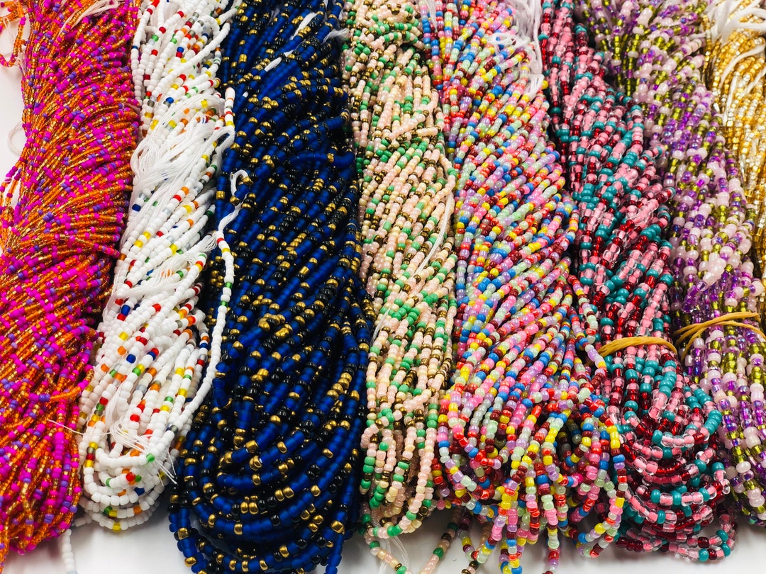 Summer Collection Multicolored Traditional Waistbeads, Ghana Waistbeads ...