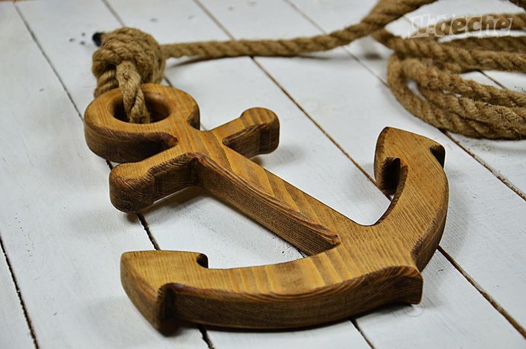 Wooden Anchor Wood Sign, Navy Family Gift, Anchor Sign, Ship Decor ...