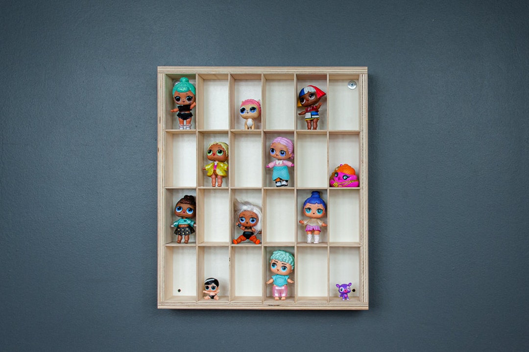 Montessori Wooden Dollhouse Shelf | Handmade Wall Display for Dolls ...