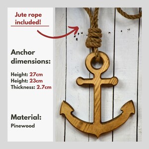 Wooden Anchor Wood Sign, Navy Family Gift, Anchor Sign, Ship Decor ...