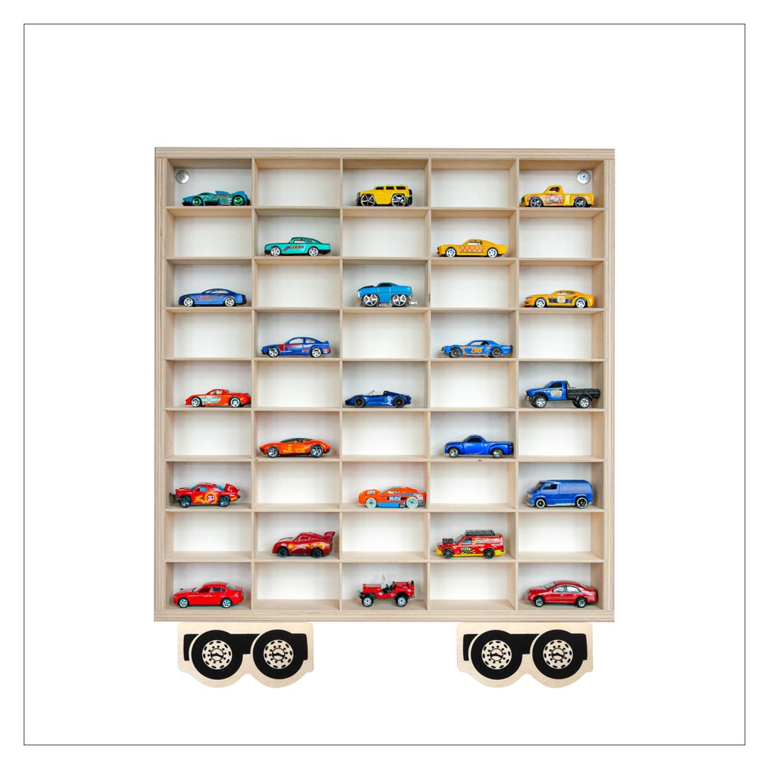 Display Case Car for Hot Wheels , Garage for Hot Wheels Cars , Wooden ...