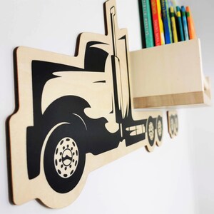 Hanging Children's Shelf With Car Graphics , Car Shaped Children's ...