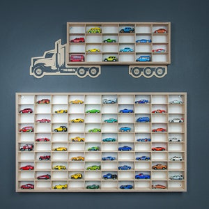 Wall Mounted Car Rack , Toy Car Display Case , Hot Wheels Car Storage ...