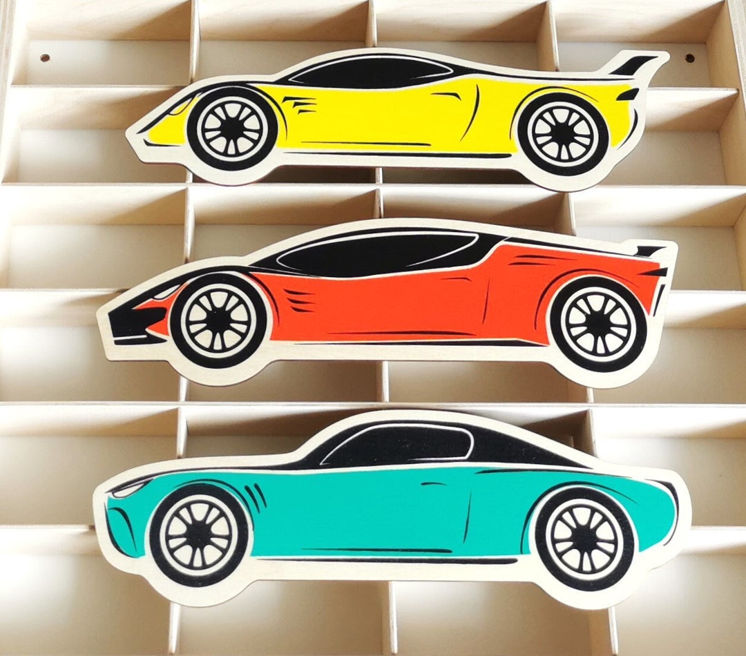 Wooden Display Case for Small Cars , Stand for Toy Vehicles, Display ...