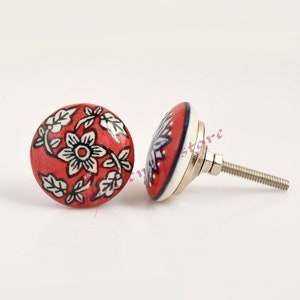 Hand Painted Door Knobs Pulls Cupboard Knobs Boho Art Modern Handle Knobs Dresser Drawer Knobs ...
