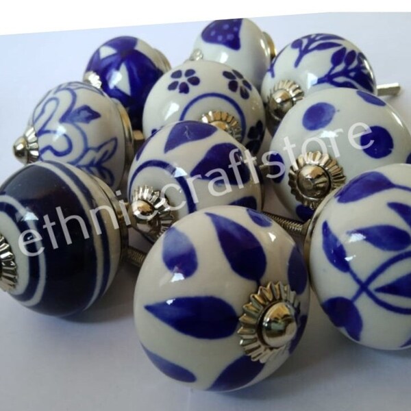 Blue Cabinet Knobs - Etsy