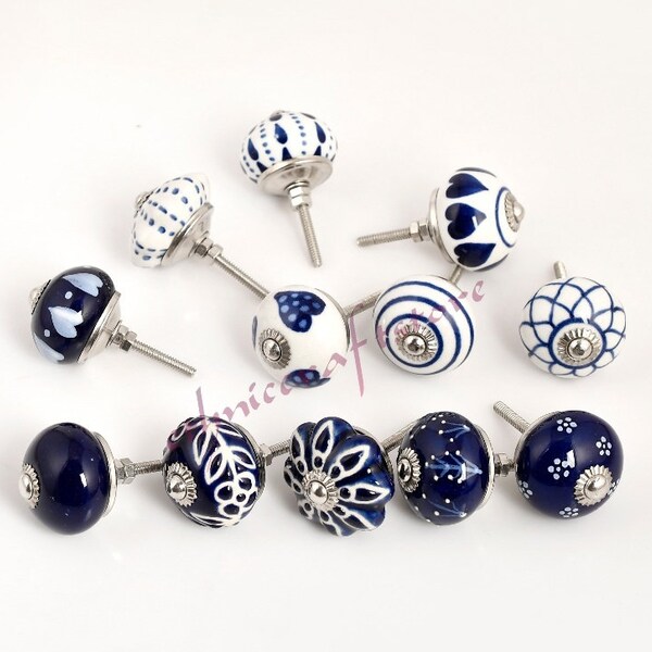 Blue Cabinet Knobs - Etsy
