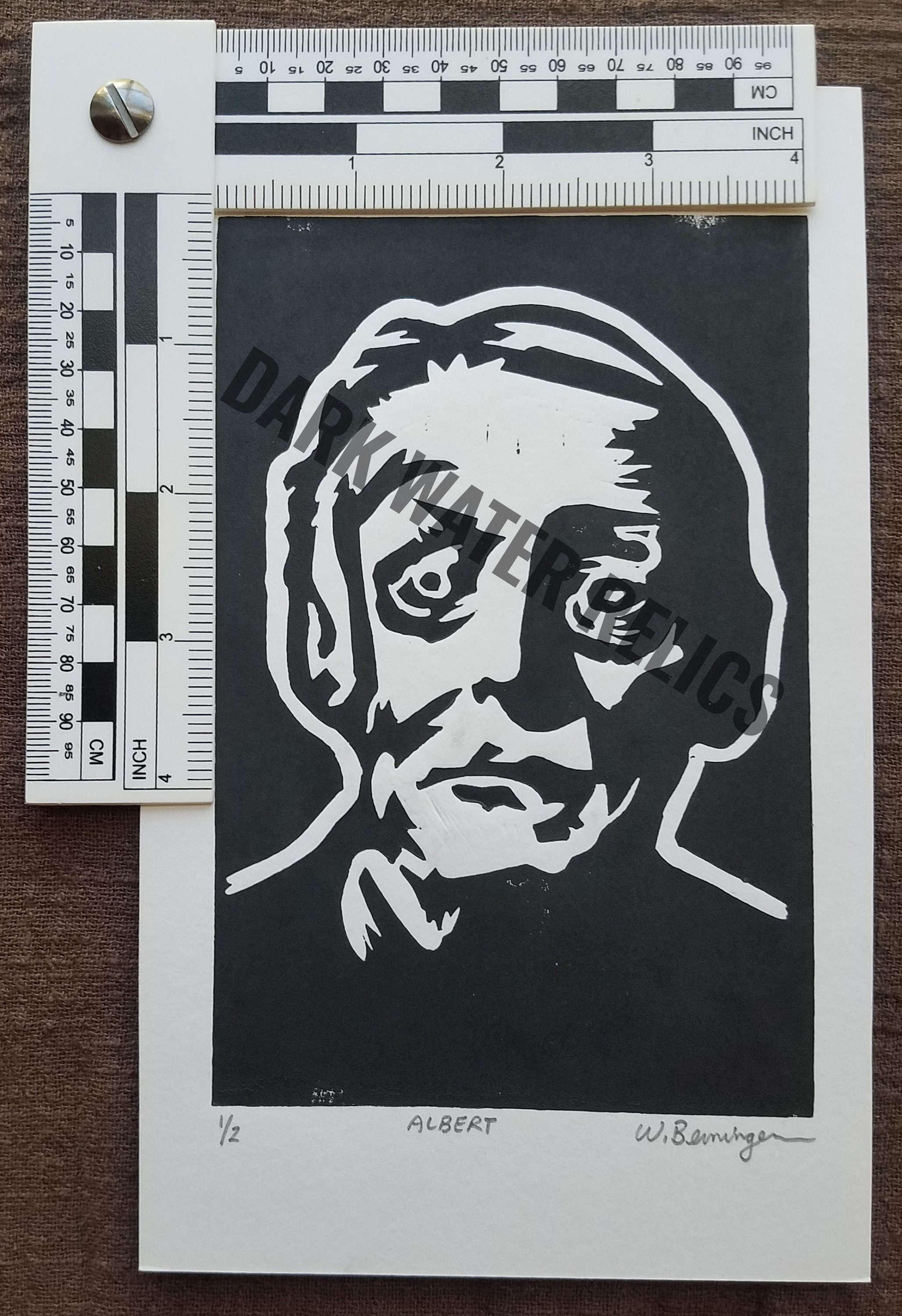 Albert Fish Portrait Lino Cut Print - Etsy