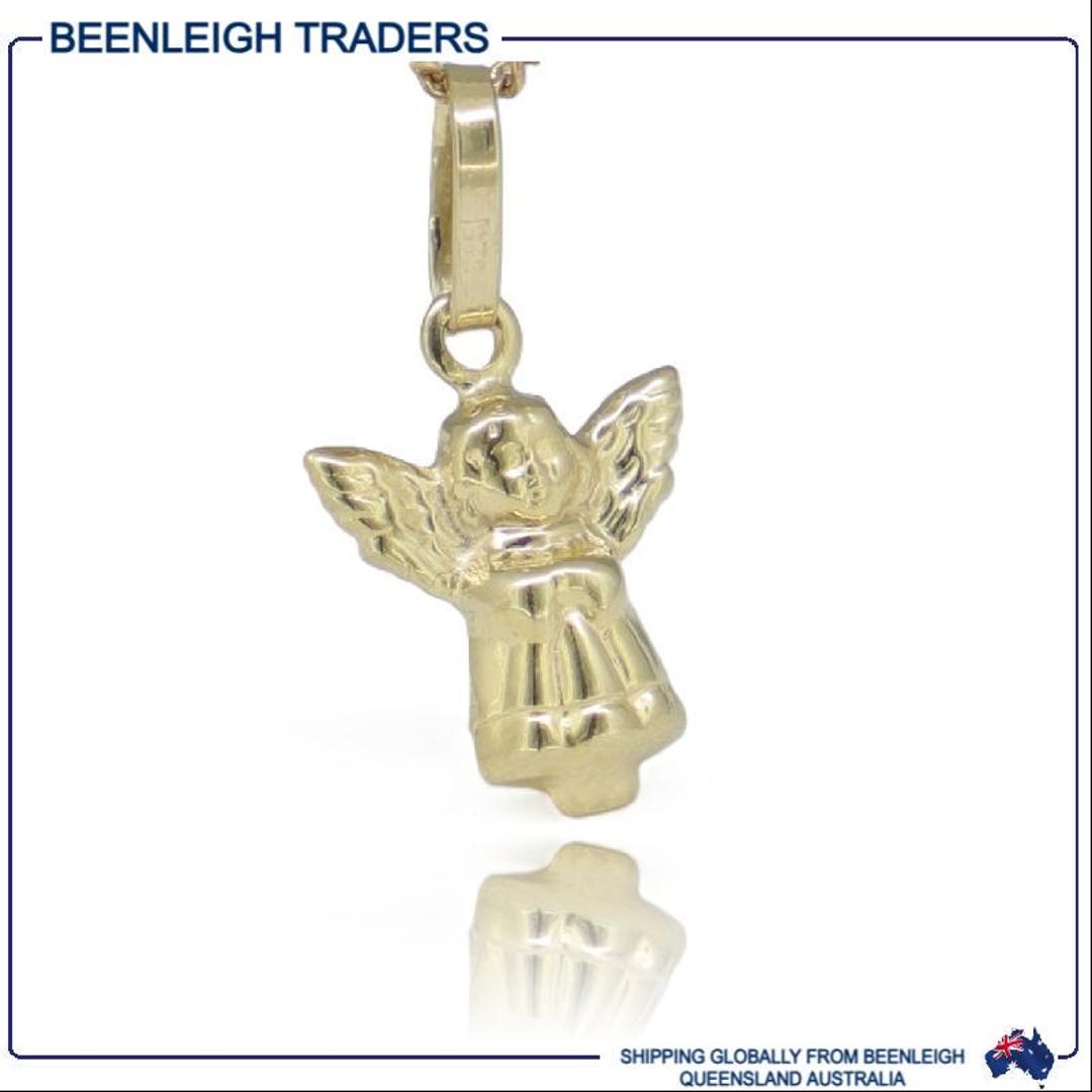 Yellow Gold Guardian Angel Charm Guaranteed Genuine 9ct 9k Gold - Etsy