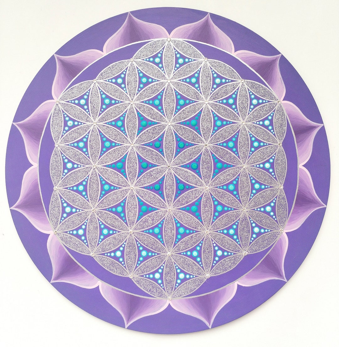 Flower of Life Symbol for Protection and Harmony Energy Picture 30 Cm ...