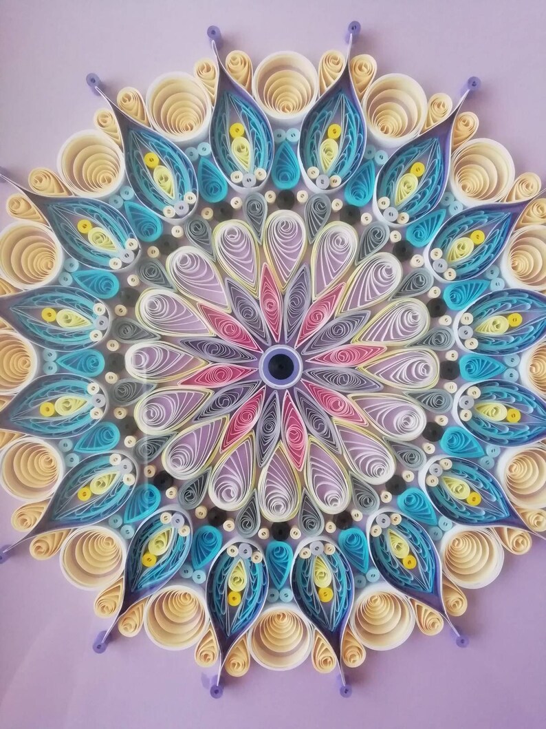 Mandala Quilling Image, Handmade, Paper Art, Wall Decoration 3D Paper ...