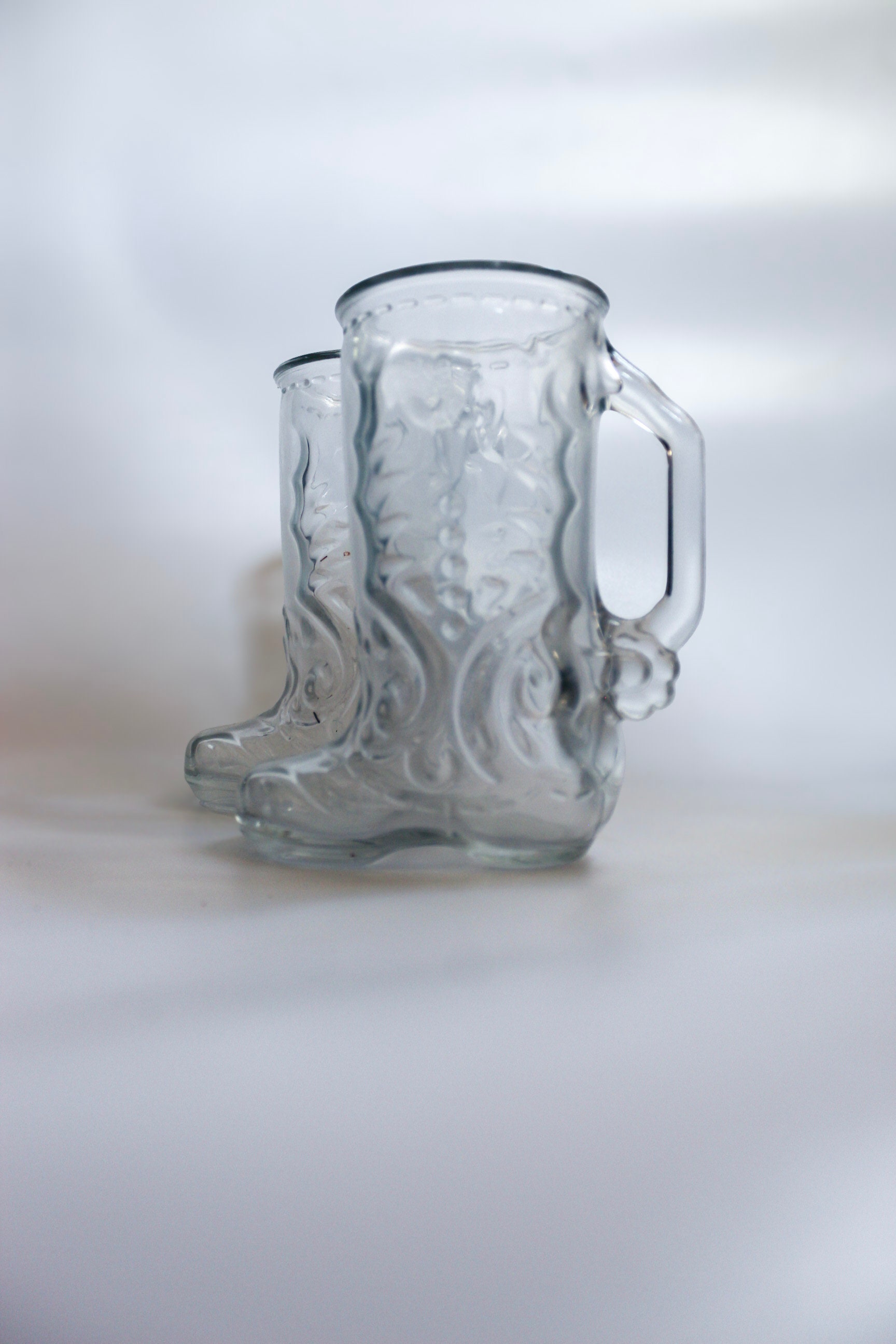 Libbey Country Western Cowboy Boot Glass Beer Mugs 12 Oz Set of 2 - Etsy