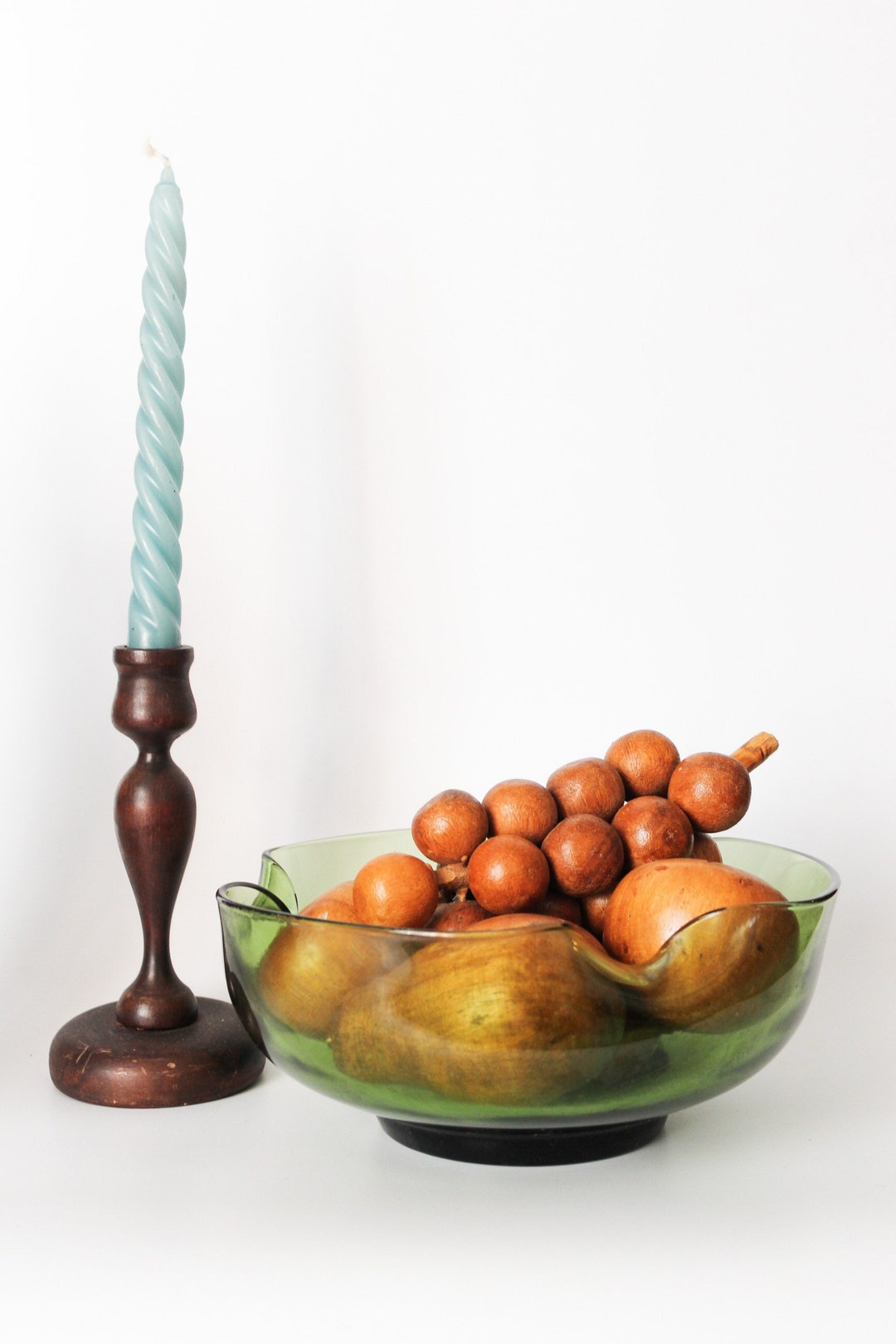 Vintage Midcentury Wooden Table Fruit Display Set - Etsy