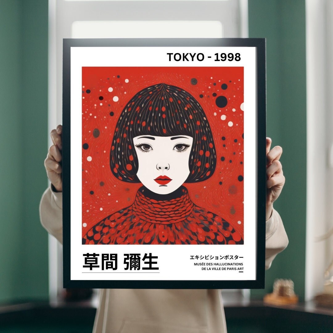Yayoi Kusama Portrait Wall Art Digital Download Kusama - Etsy