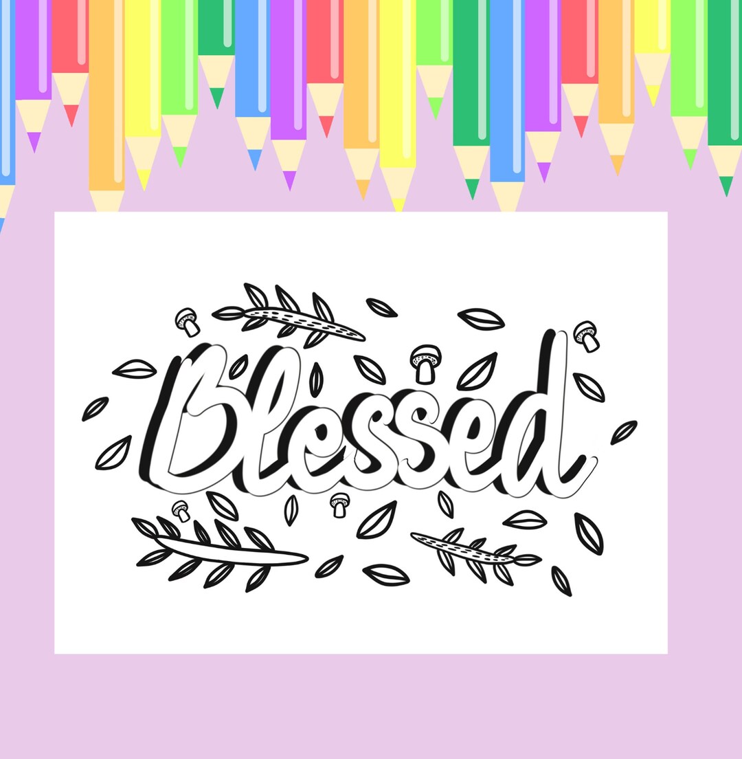 Bible Coloring Page - Blessed - Scripture Coloring Page - Printable ...
