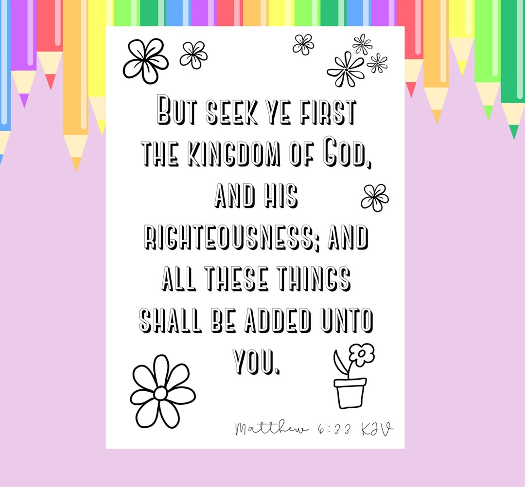 Bible Verse Coloring Page, Christian Coloring Sheet, Instant Download ...