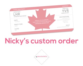 Custom plane ticket | Etsy