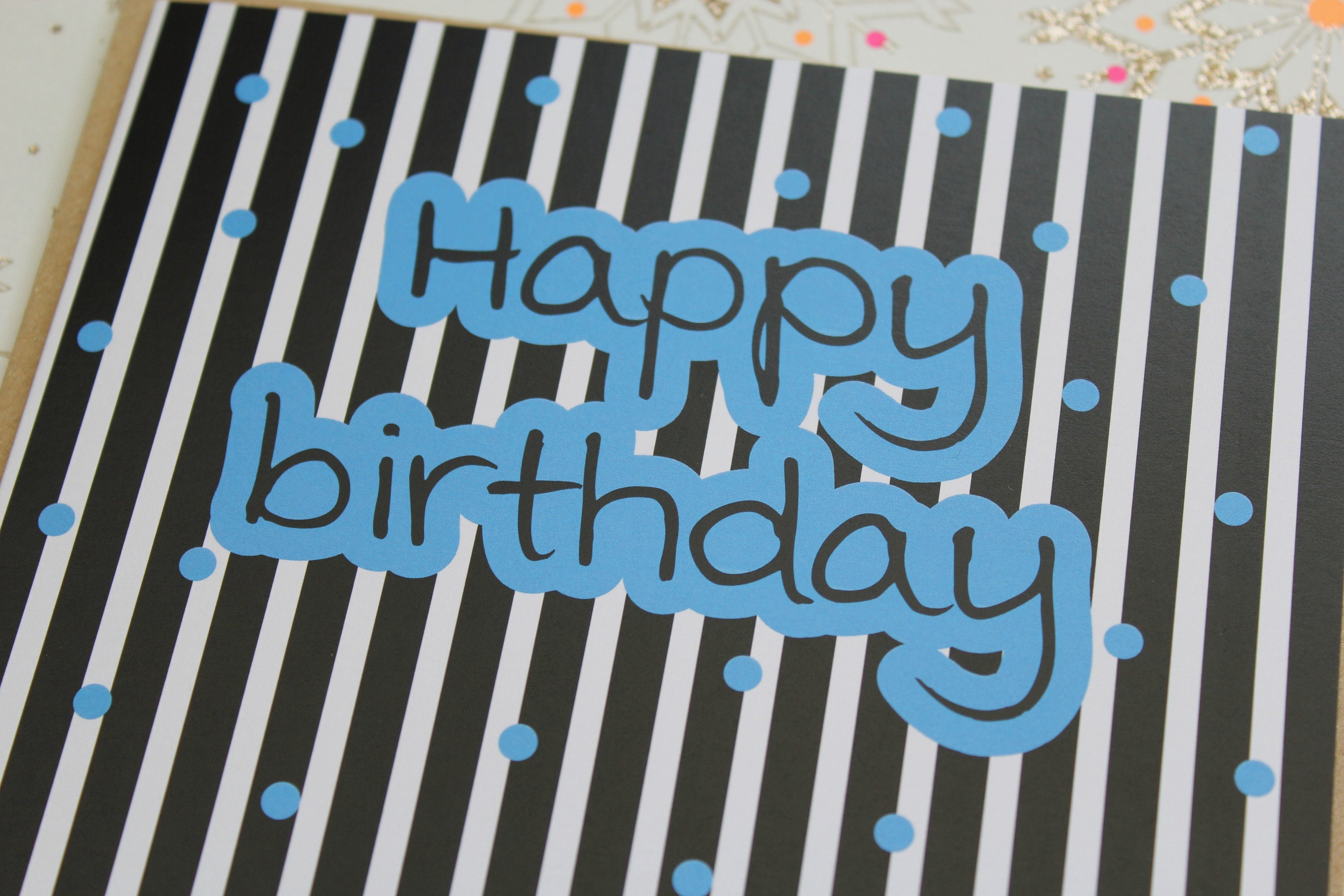 Birthday Card for Him Blue Birthday Card Friends Birthday - Etsy