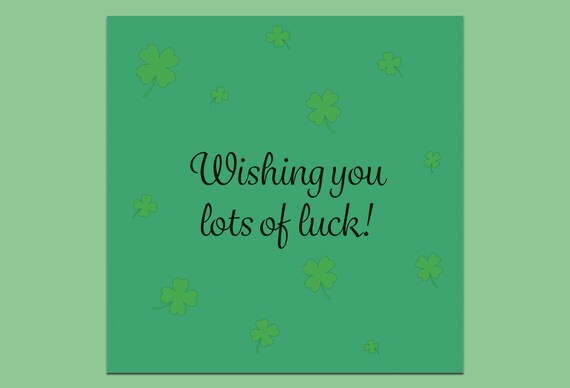 Good Luck Card Wish You Luck Card Good Wishes Card Good | Etsy