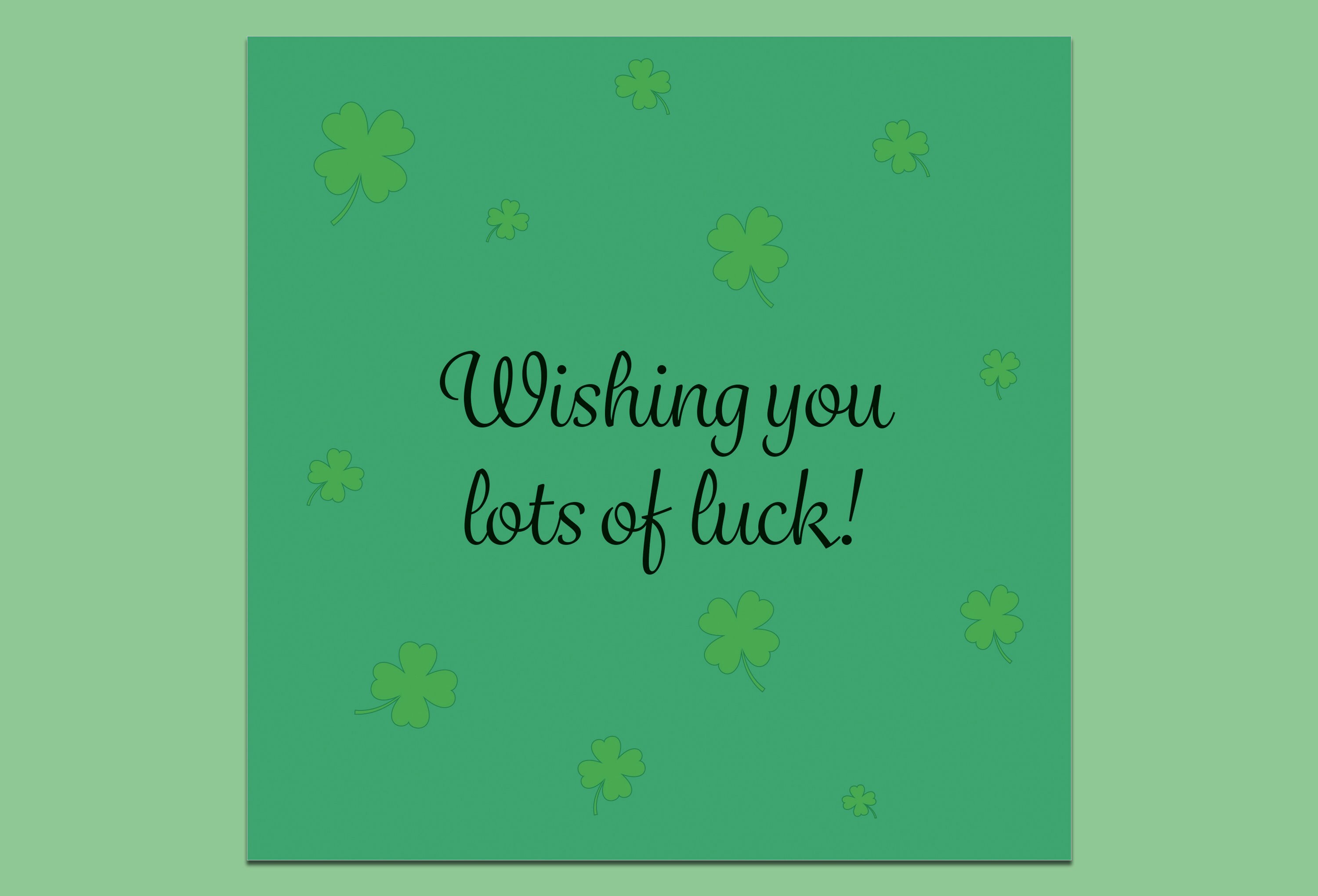 Good Luck Card, Wish You Luck Card, Good Wishes Card, Good Luck, Lots ...