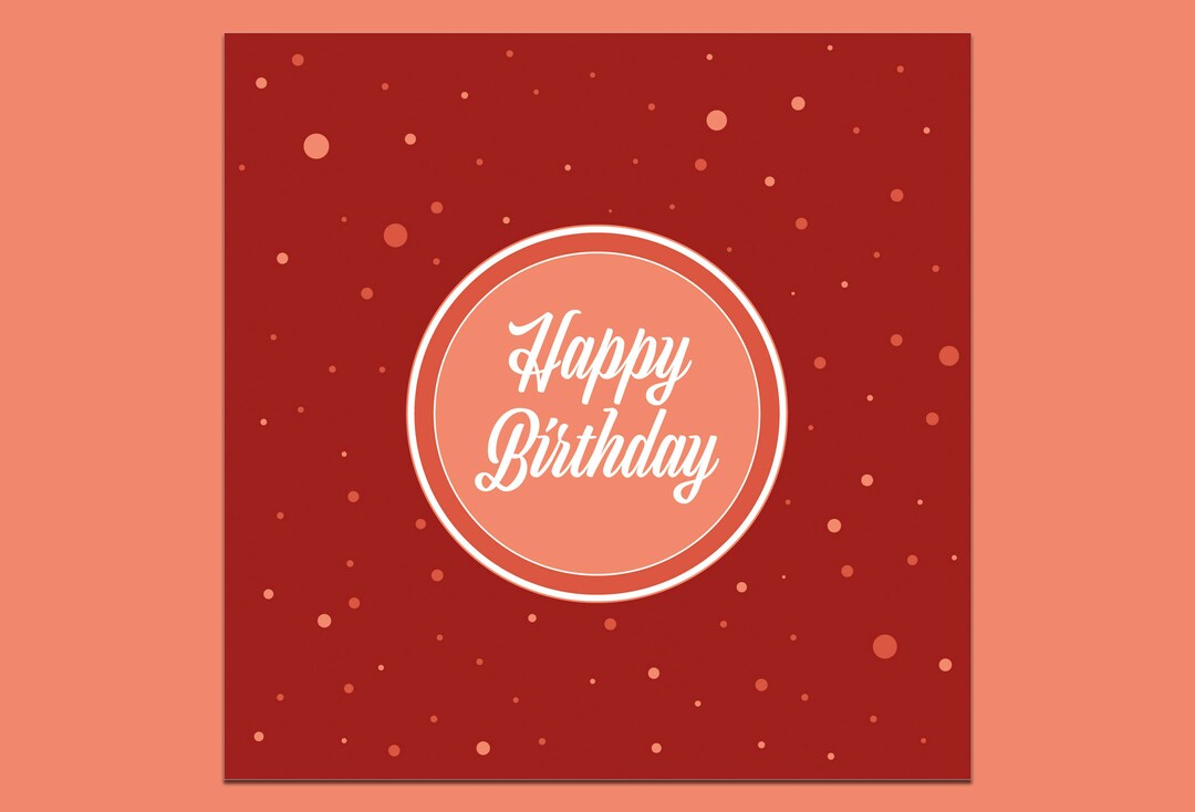 Happy Birthday Card, Birthday Card, Happy Birthday, Red Birthday Card ...