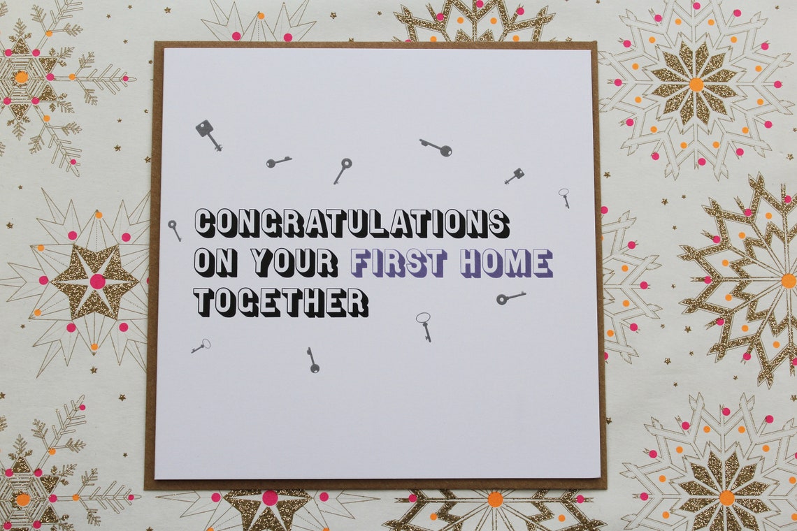 First Home Card New Home Card Housewarming Card Moving in - Etsy