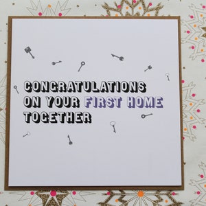 First Home Card, New Home Card, Housewarming Card, Moving in Card ...