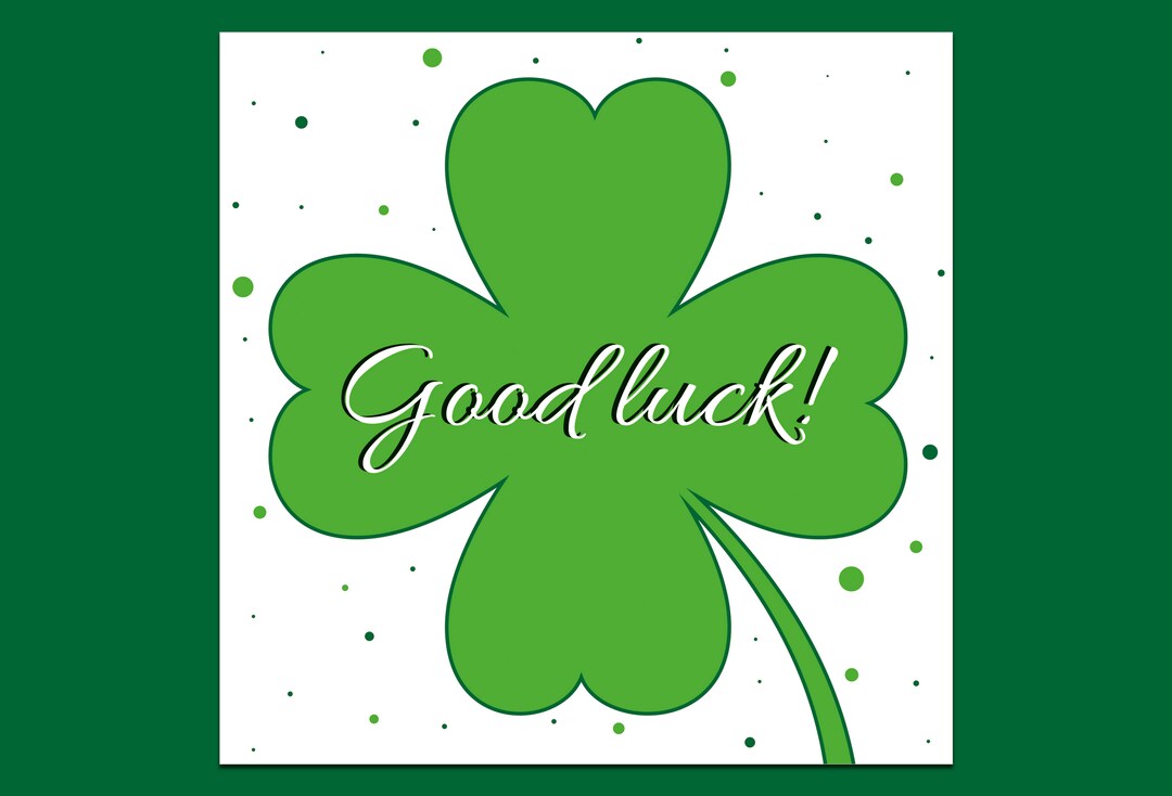 Good Luck Card, Wish You Luck Card, Good Wishes Card, Good Luck, Lots ...