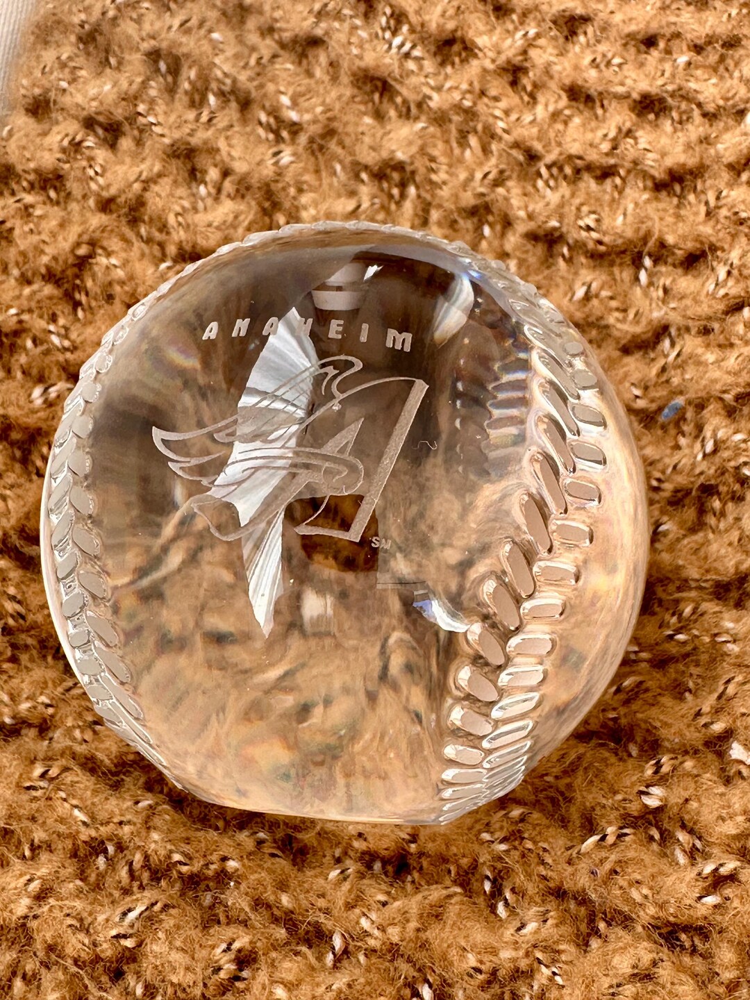 Tiffany & Co. Baseball Crystal Paper Weight Los Angeles Angels Anaheim ...