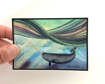 Robot Narwhal Sticker - Etsy