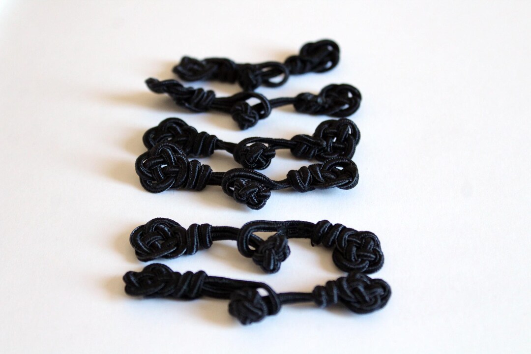 Toggle Button Closure 6 Pcs. Black Trimmings Cord Button Set Special ...