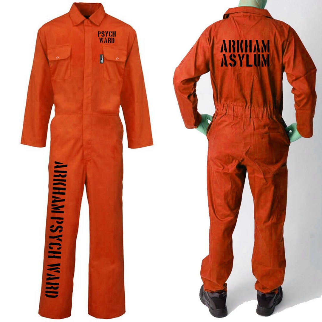 Personalised Orange Arkham Asylum Boiler Suit Overalls - Etsy