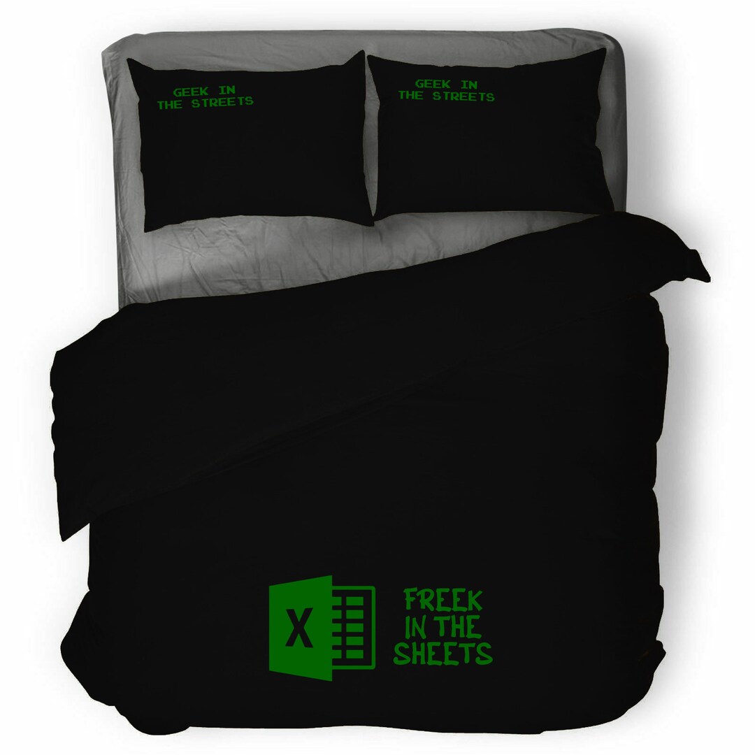 Black Geek in the Streets Freak in the Sheets Bedding Duvet Set Double ...