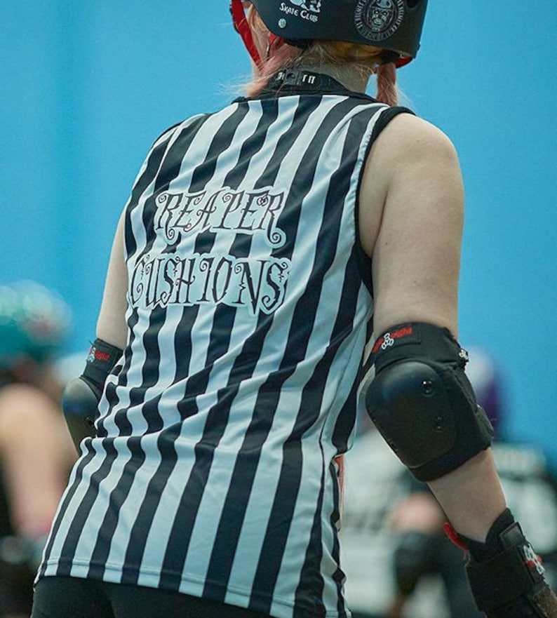 Roller Derby Referee Top. Striped Ref Top With Name on Back. - Etsy UK