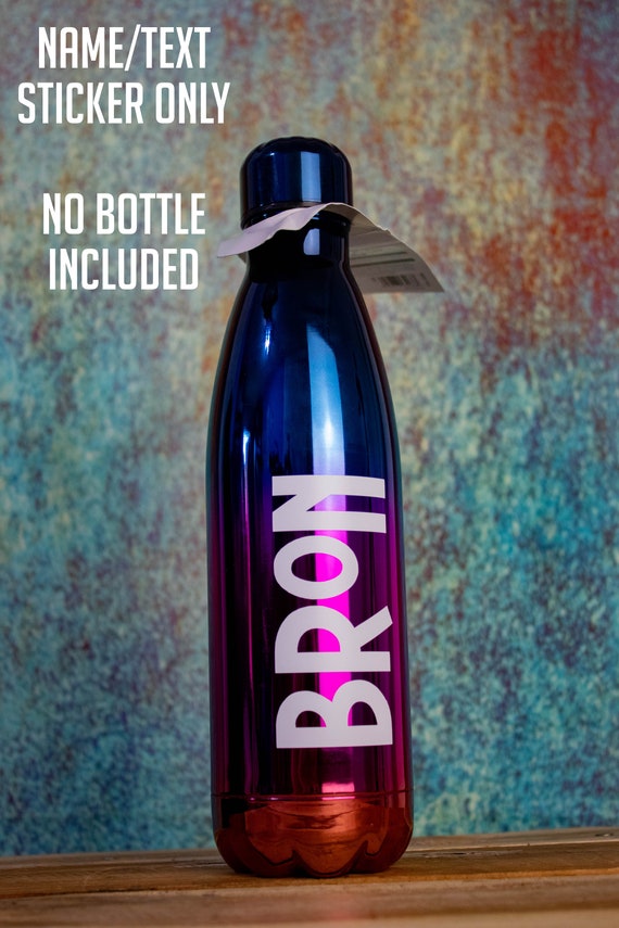 Water Bottle Decal Stickers Black Green Red Gold or White - Etsy