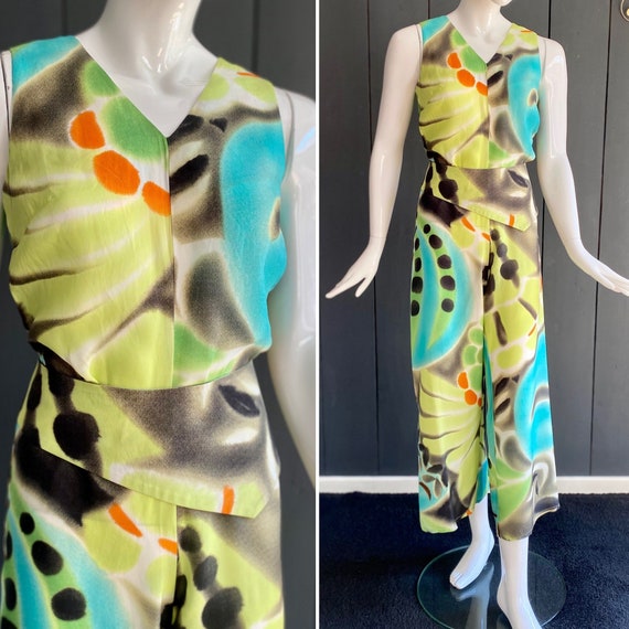 Y2K chic boho jumpsuit inspired by the 1970s in fluid… - Gem