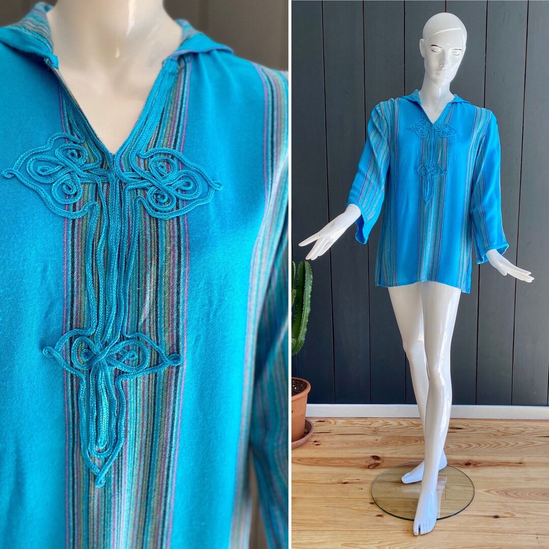 Vintage 90's Boho Traditional Tunic From Morocco - Etsy