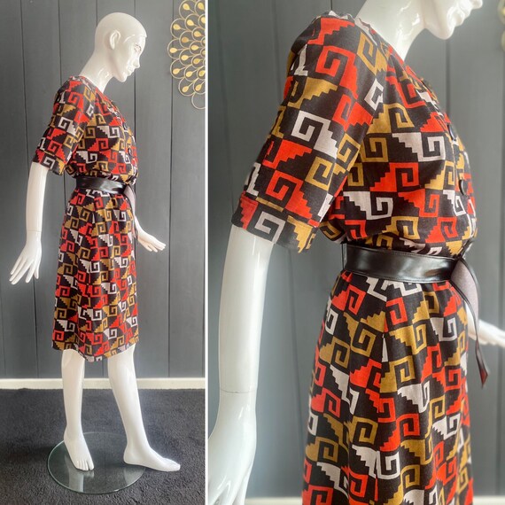 Incredible vintage 70s tunic + skirt set with gray, m… - Gem