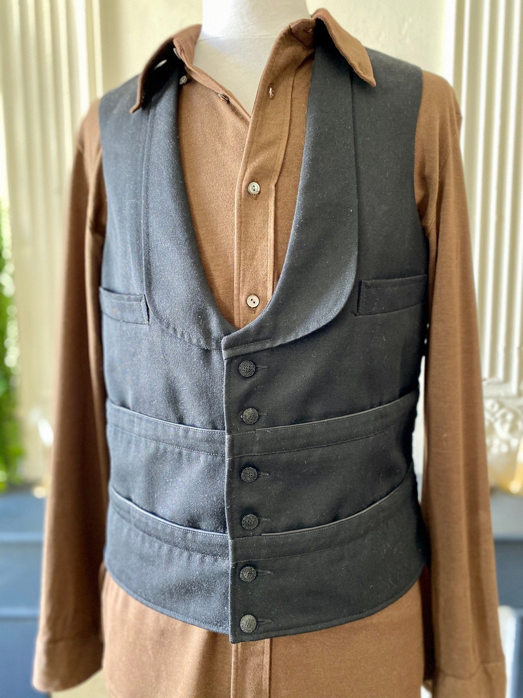 Authentic French Multi-pocket Waiter's Vest, Vintage 60/70 Waiter ...