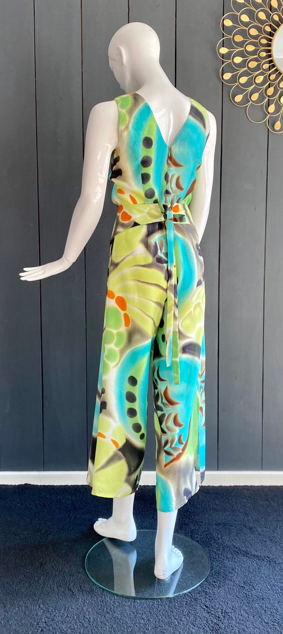 Y2K chic boho jumpsuit inspired by the 1970s in fluid… - Gem