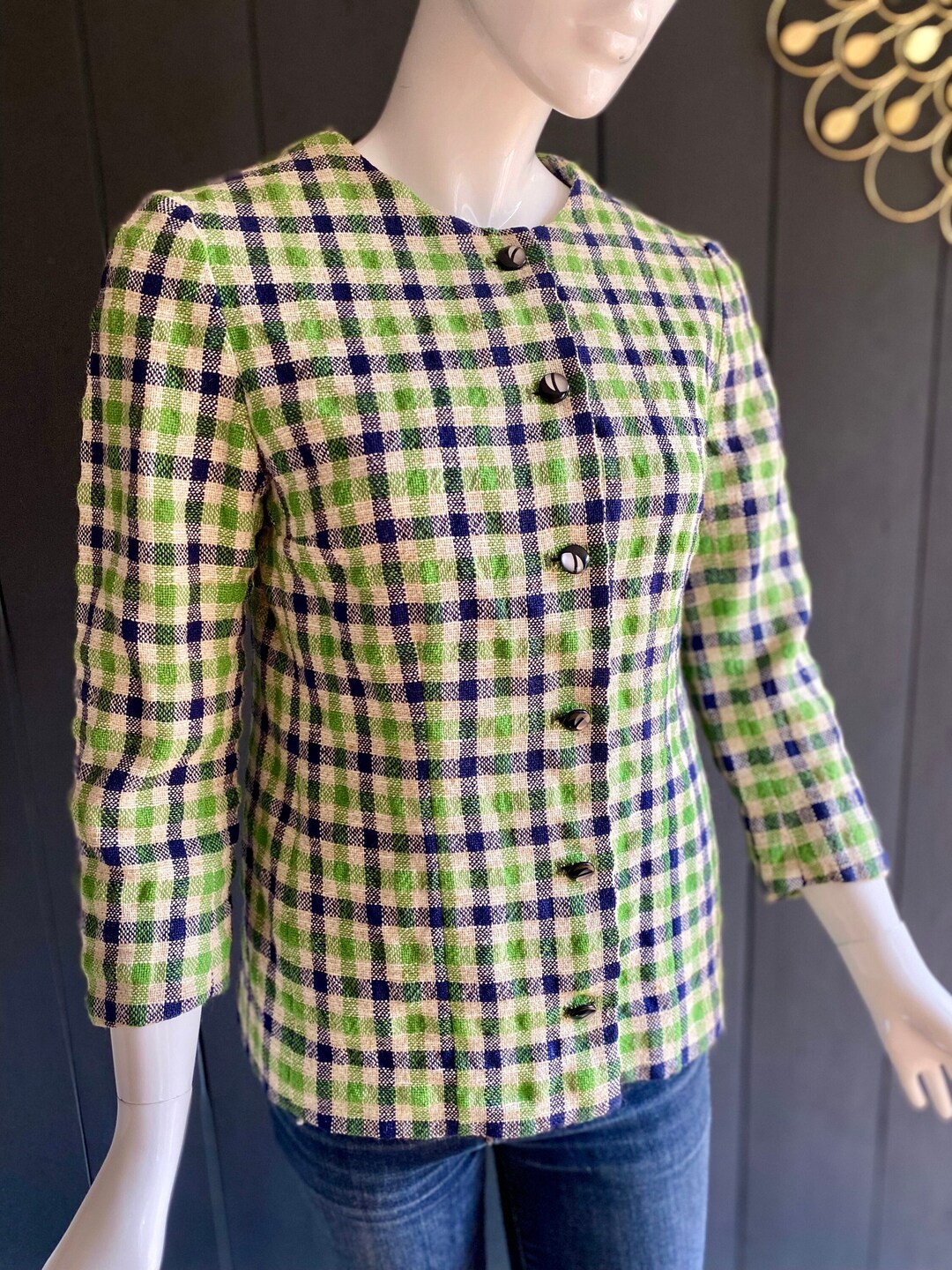 Vintage 1950s/60s Hand-sewn Mod-style Woven Wool Jacket With Small ...