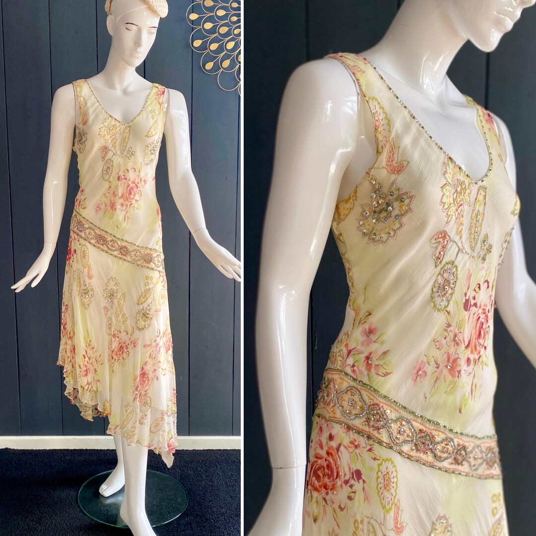 René Derhy Vintage 90s Dress Inspired by the 1930s, in Muslin Voile ...